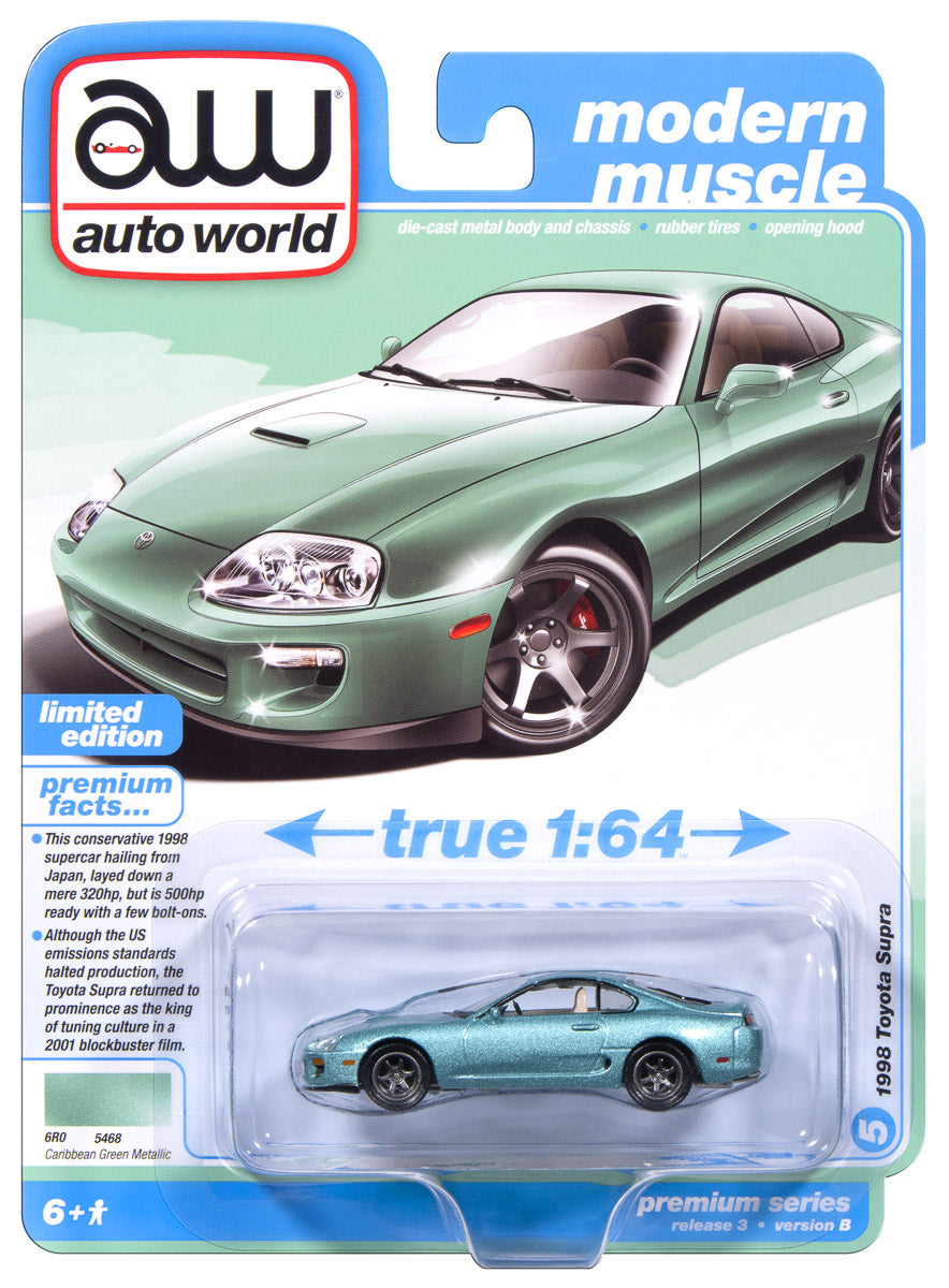 "PRE-ORDER" Auto World 1998 Toyota Supra (No Spoiler & Custom Wheels ...