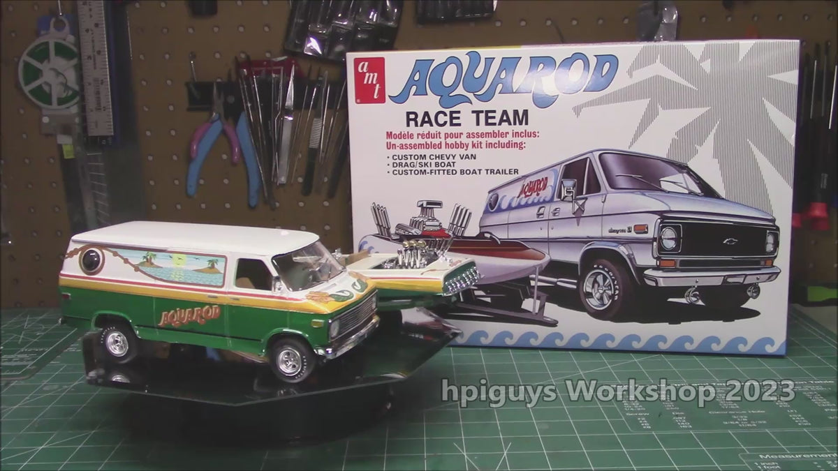 AMT Aqua Rod Race Team 1975 Chevy Van, Race Boat & Trailer 1:25 Scale ...