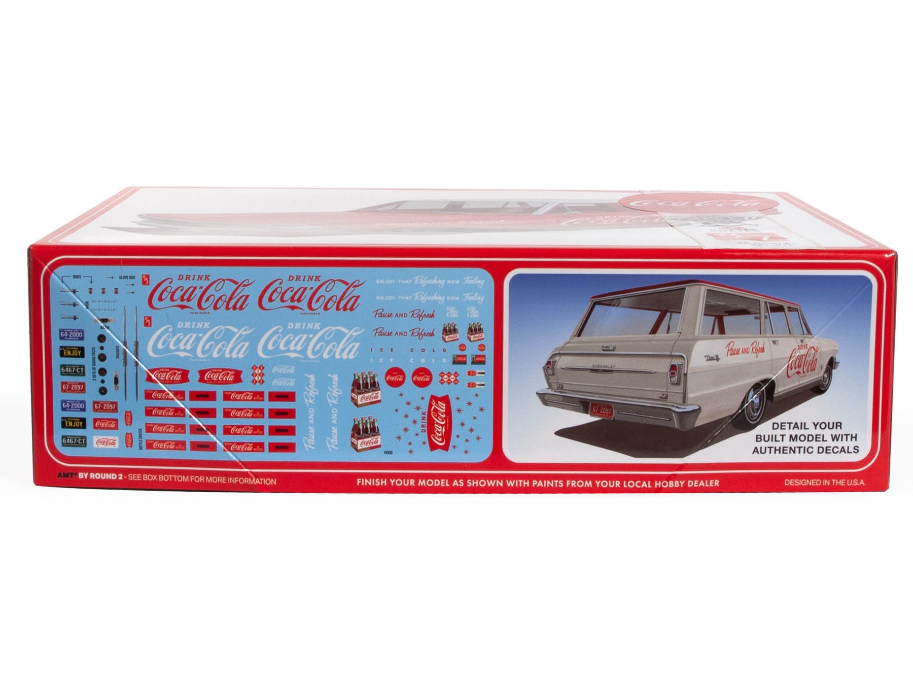 AMT 1963 Chevy II Nova Wagon w/Crates Coke 1:25 Scale Model Kit – Auto ...