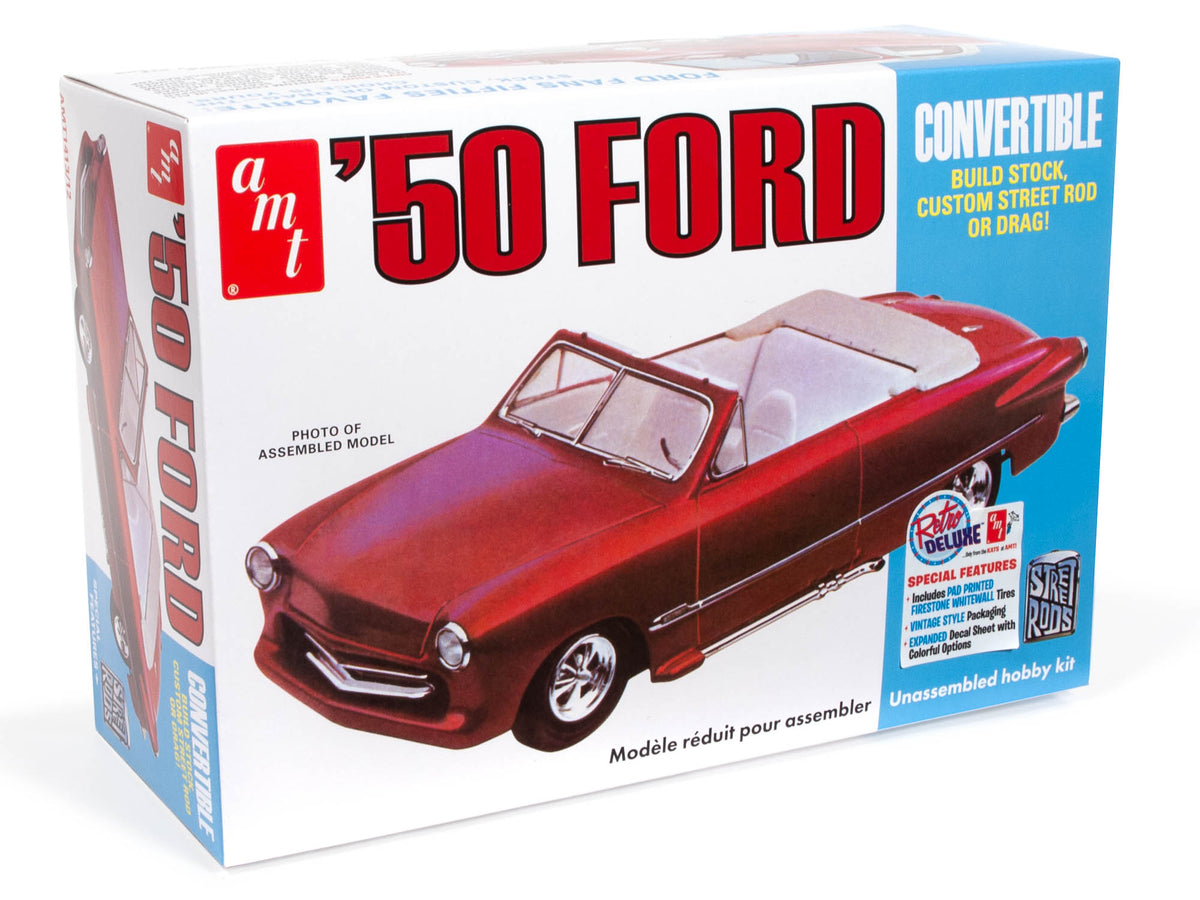 AMT 1950 Ford Convertible Street Rods Edition 1:25 Scale Model Kit ...